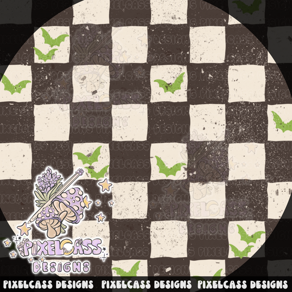 Bats Checkerboard – pixelcassdesigns