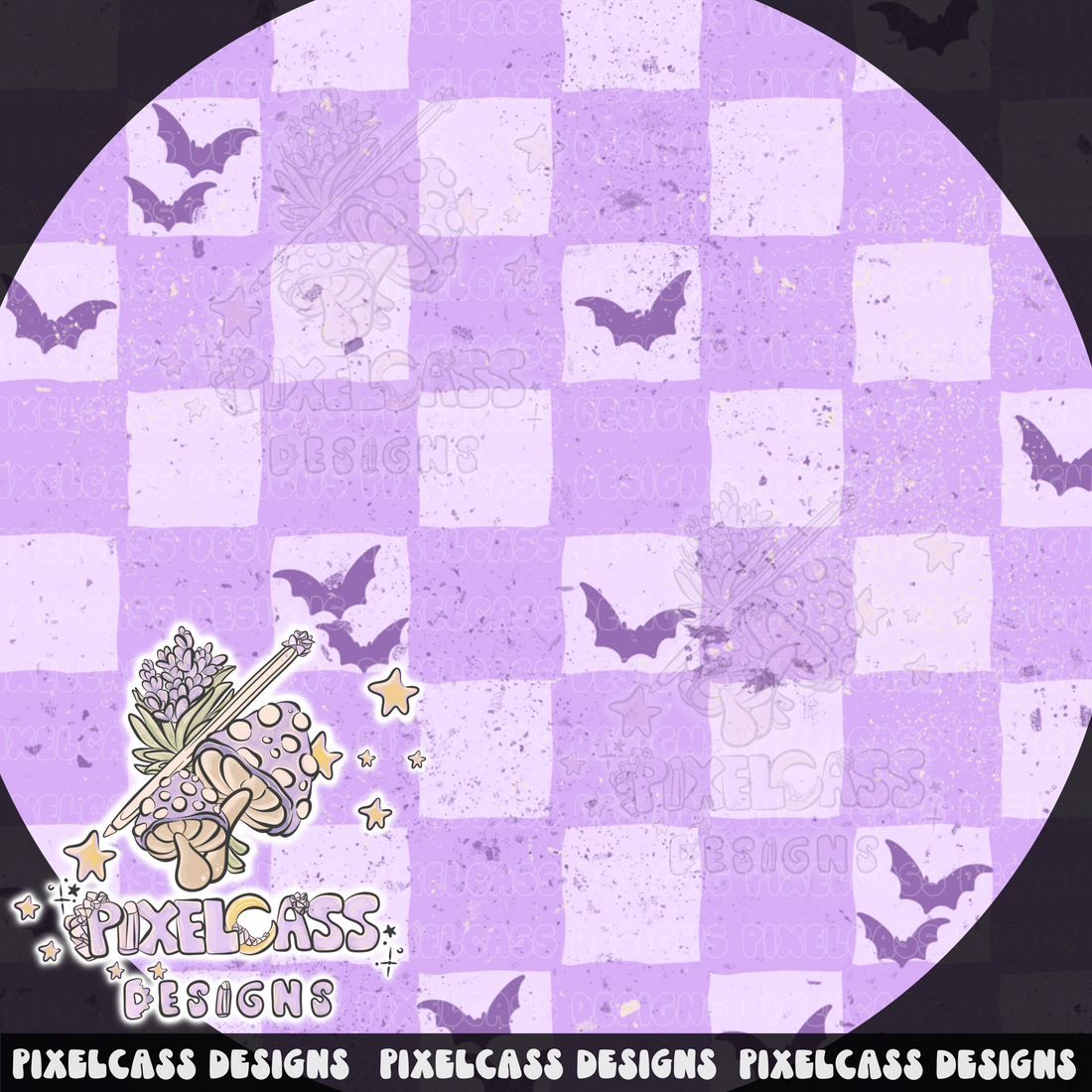 Bats Checkerboard – pixelcassdesigns