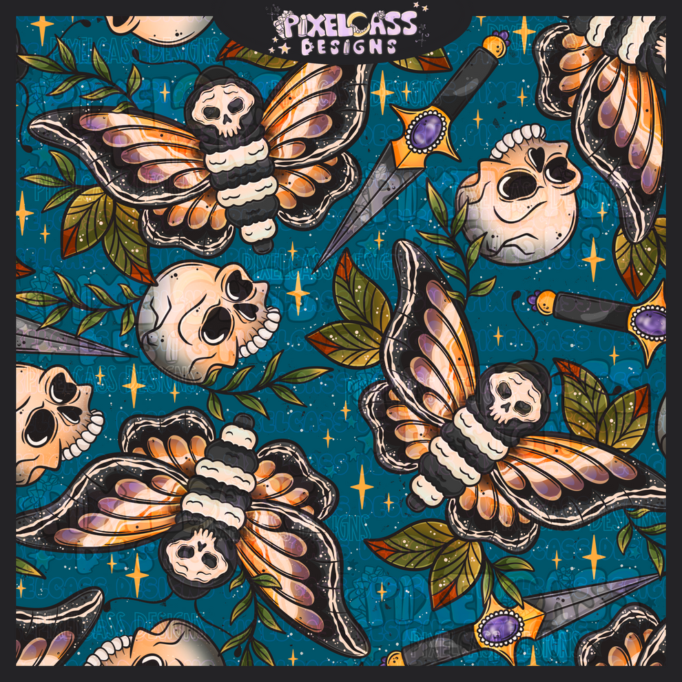 Daggered Death Heads – pixelcassdesigns