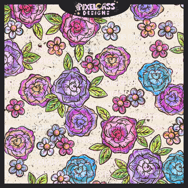 Ombré Flowers – pixelcassdesigns