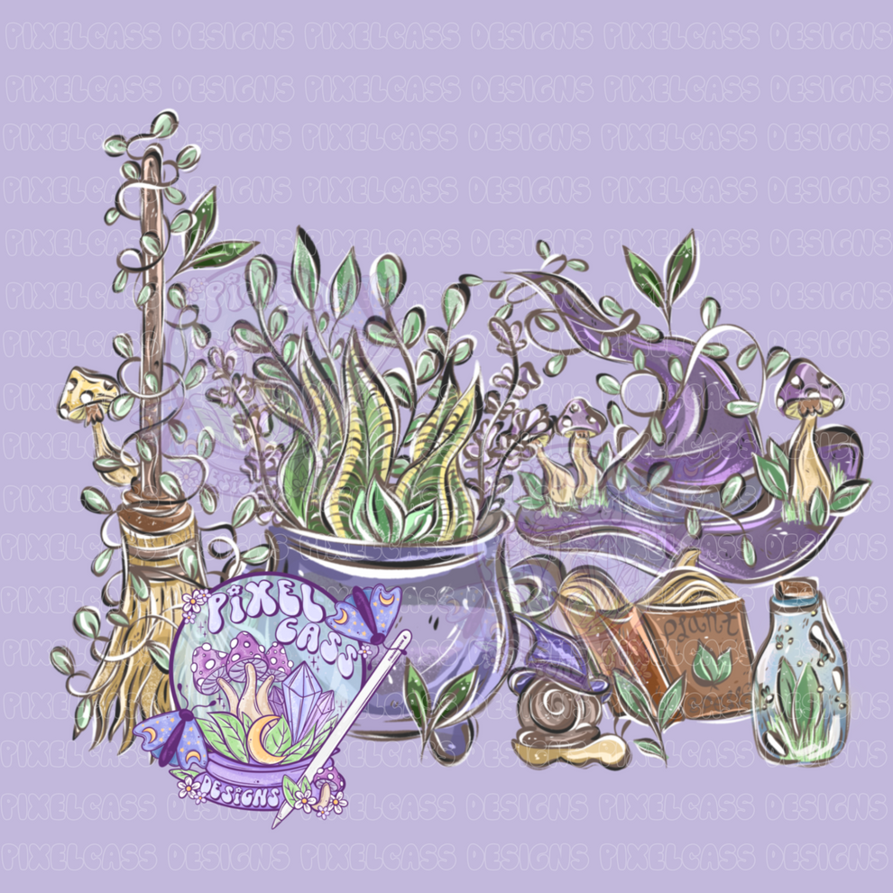 Plant Spells PNG SUBLIMATION – pixelcassdesigns