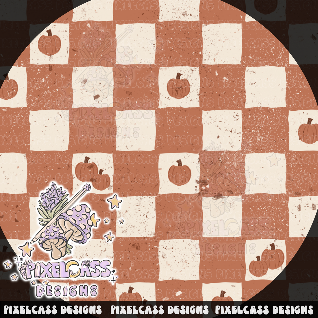 Pumpkin Checkerboard – pixelcassdesigns