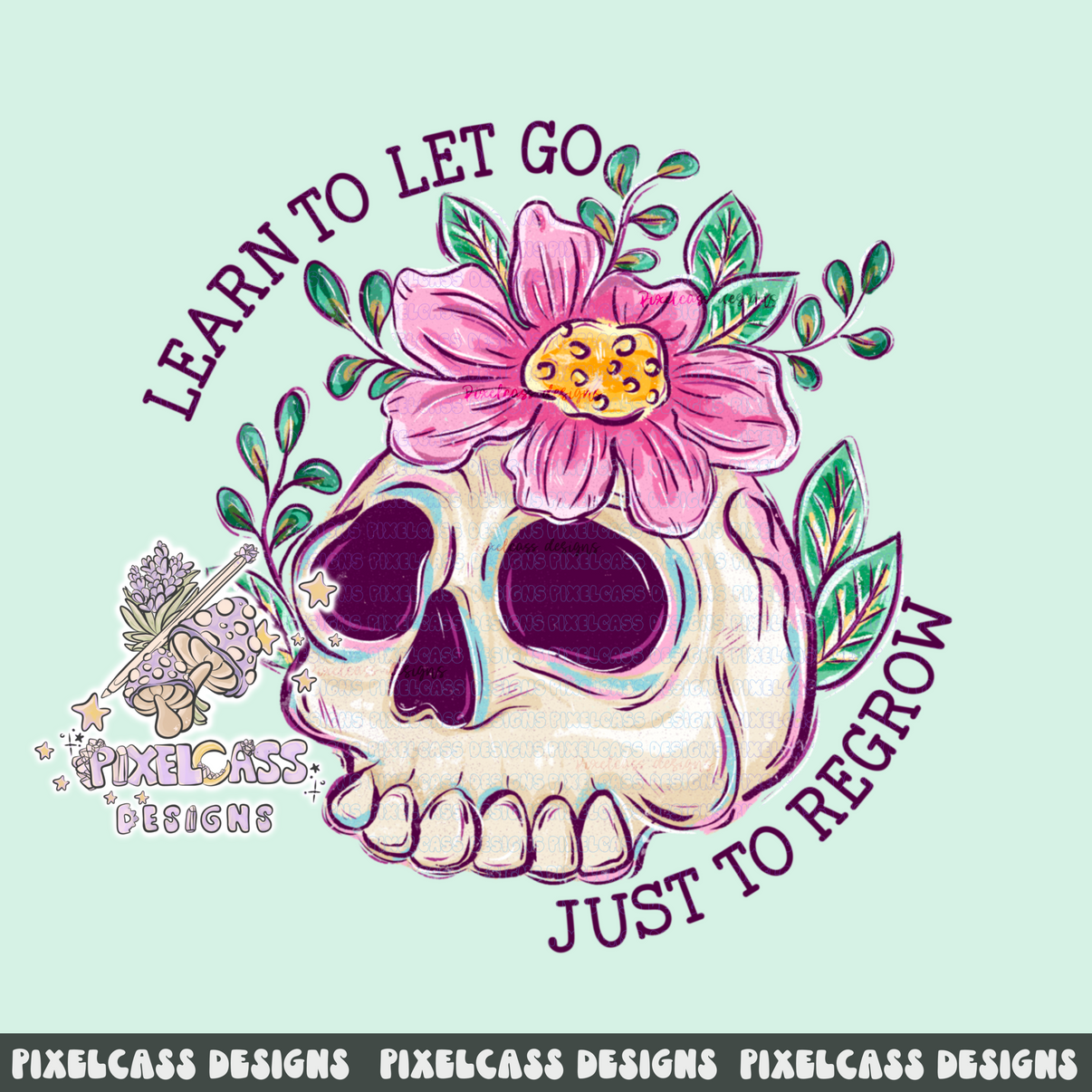 Regrow Skulls PNG SUBLIMATION (Knuckle Puck - The Tower) – pixelcassdesigns