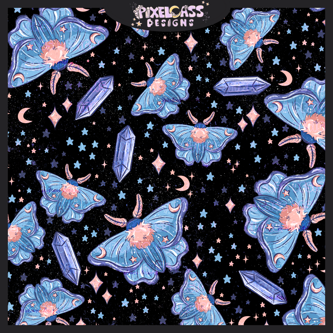 Starry Crystal Moths – pixelcassdesigns