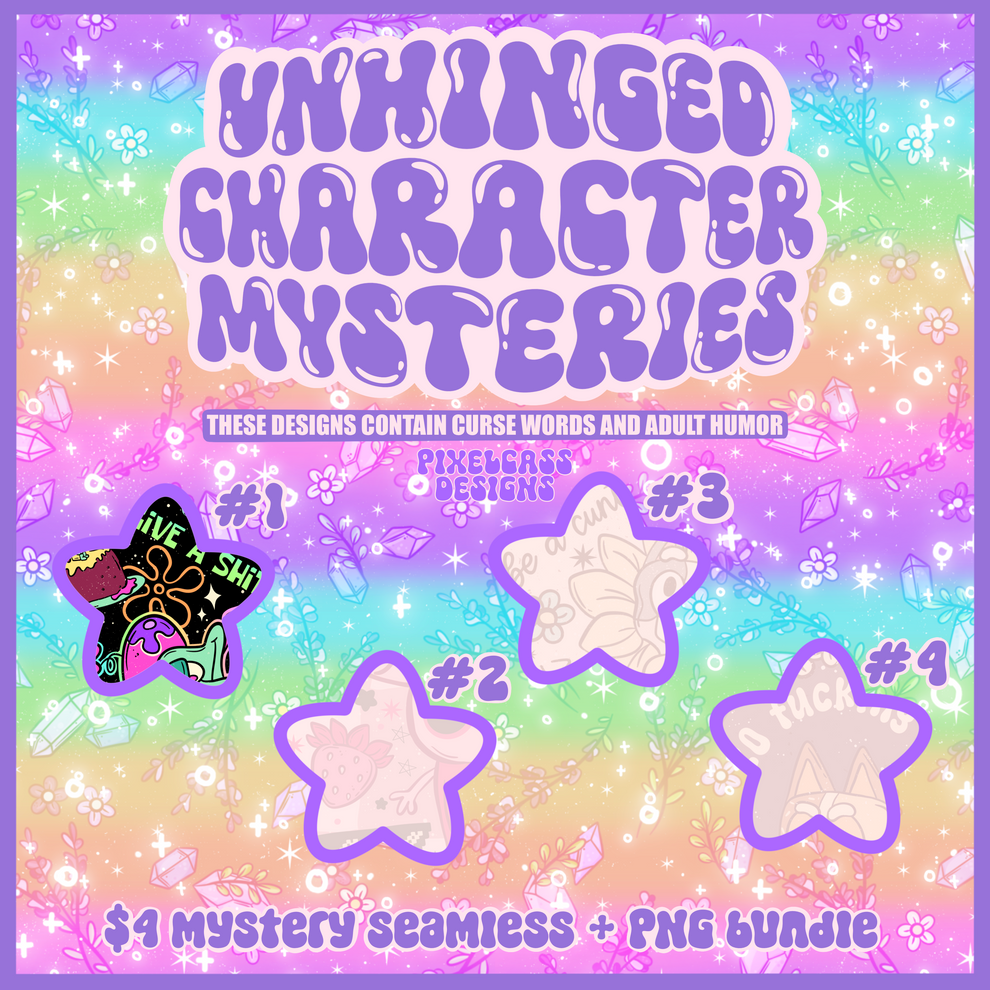 MYSTERY FILES SALE - Unhinged Characters July 2025 – pixelcassdesigns