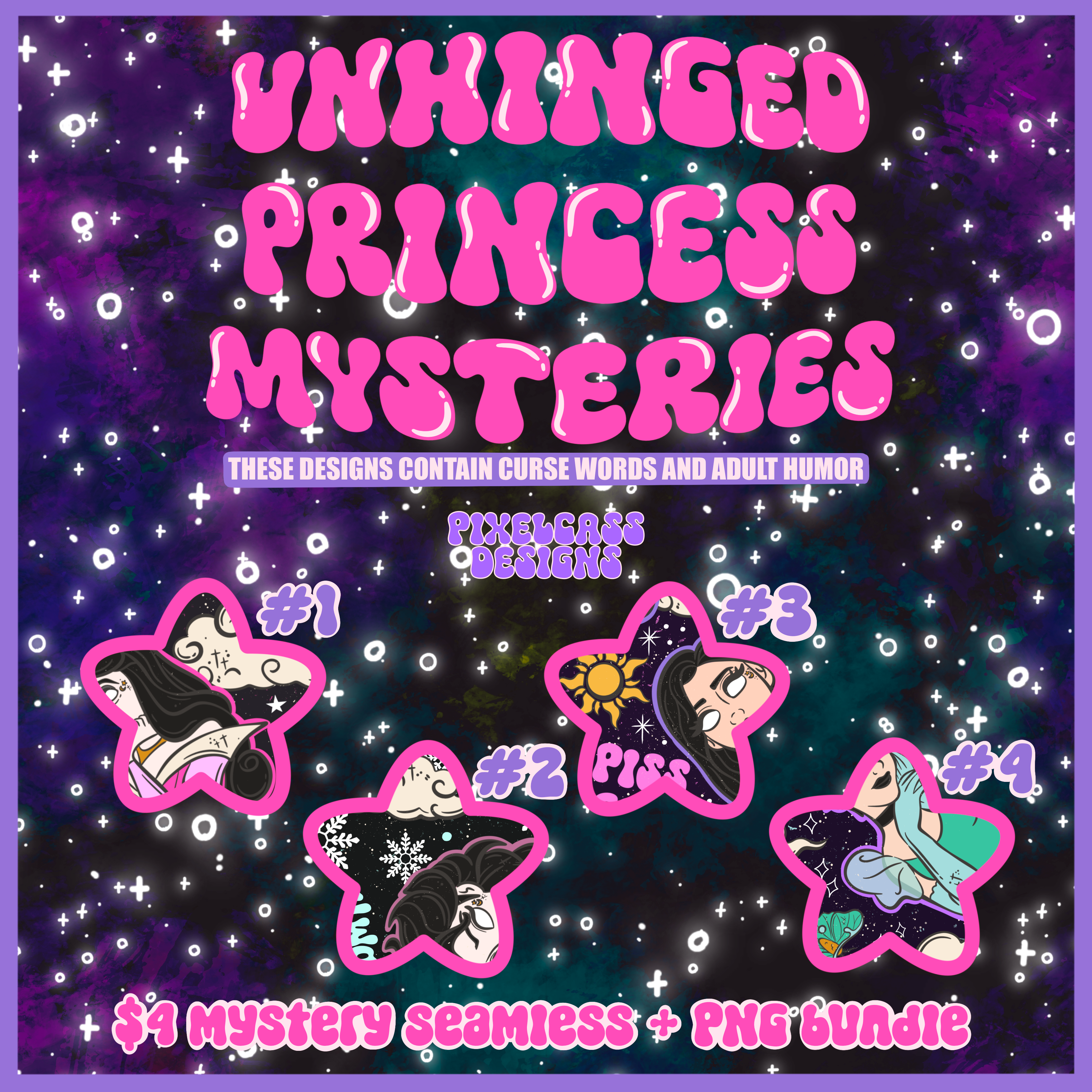 MYSTERY FILES SALE - Unhinged Princesses December 2025 – pixelcassdesigns