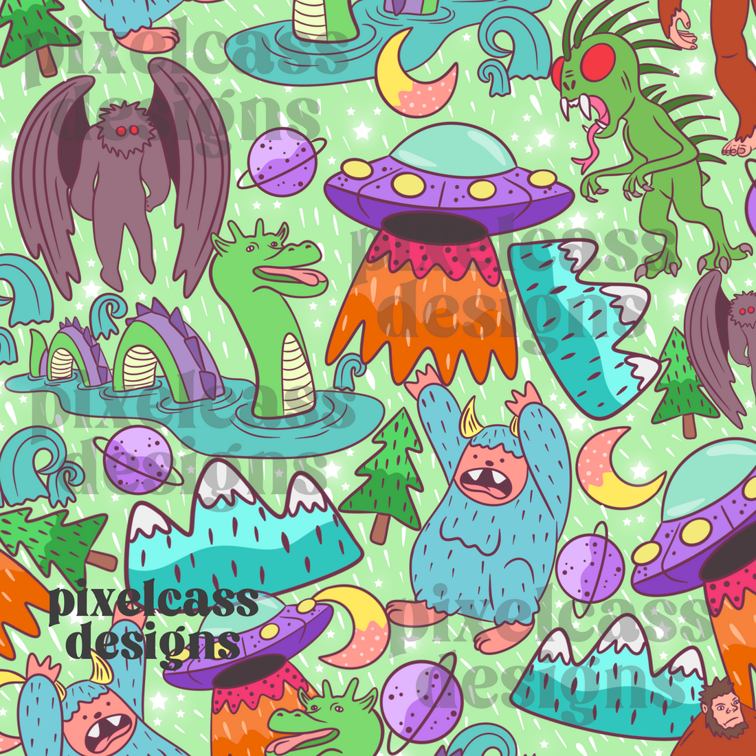 Cryptids – pixelcassdesigns