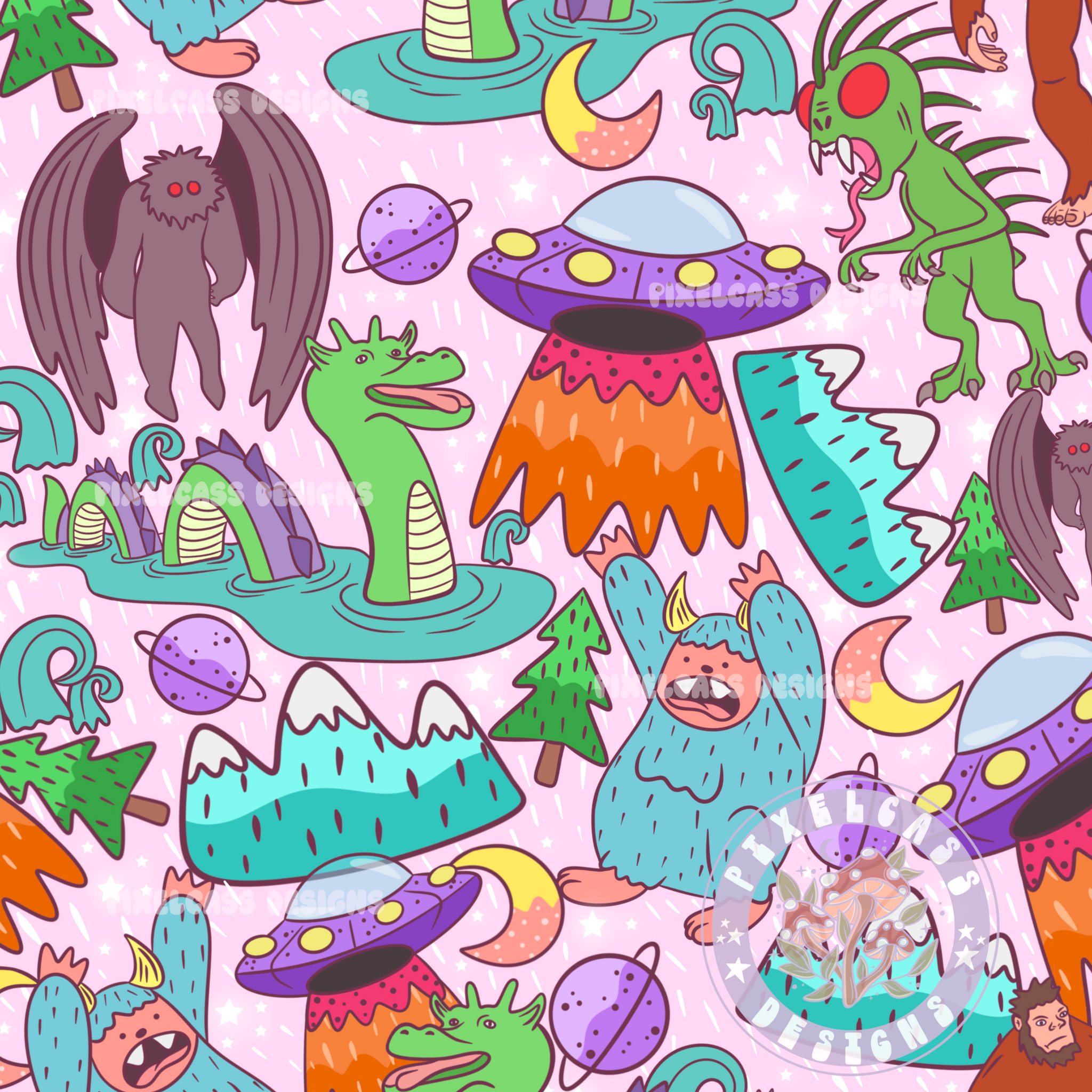 Cryptids – pixelcassdesigns