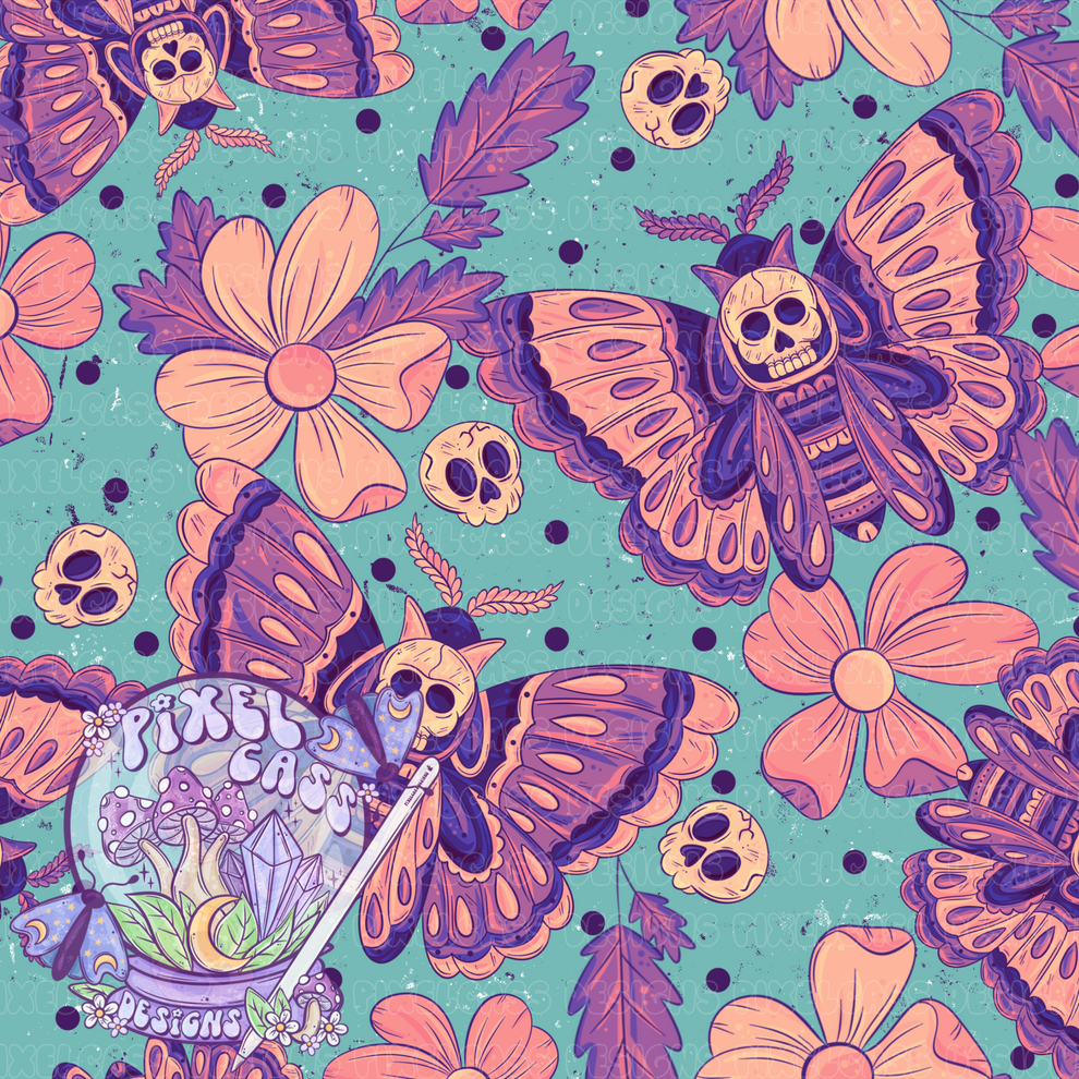 Floral Death Moths – pixelcassdesigns