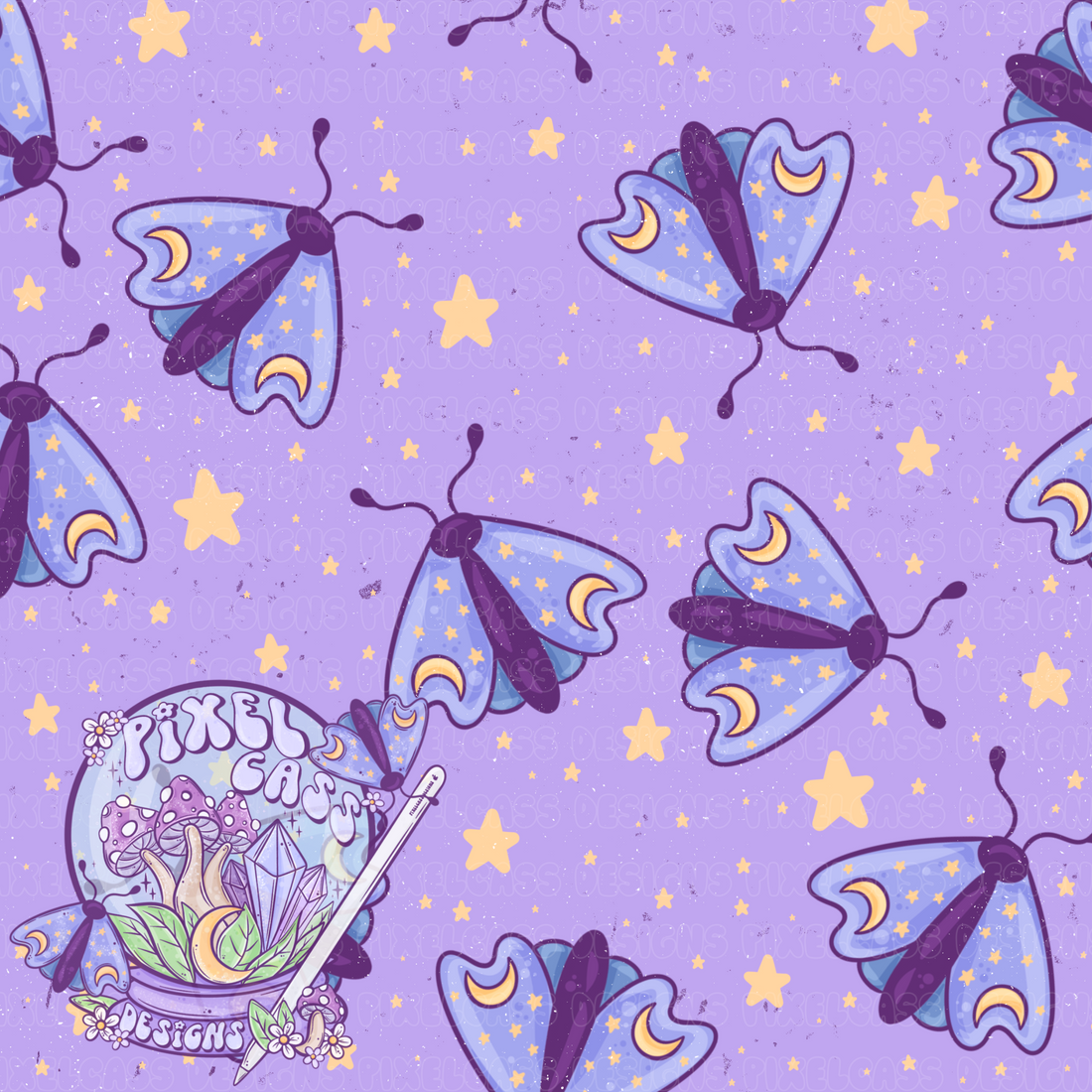 Starry Moths – pixelcassdesigns