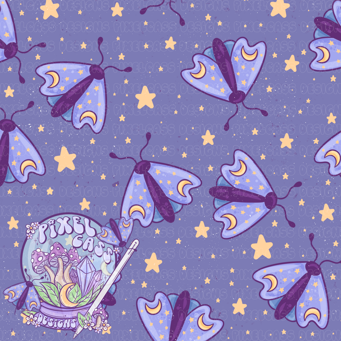 Starry Moths – pixelcassdesigns